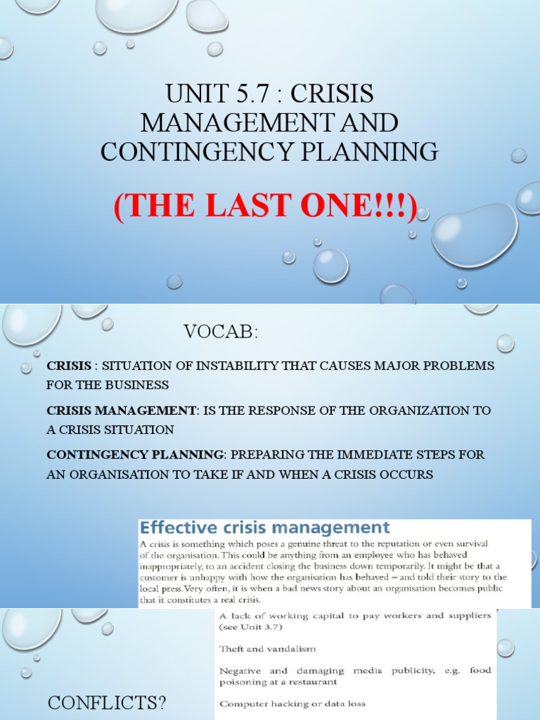 Crisis Management & Planning Guide | PDF