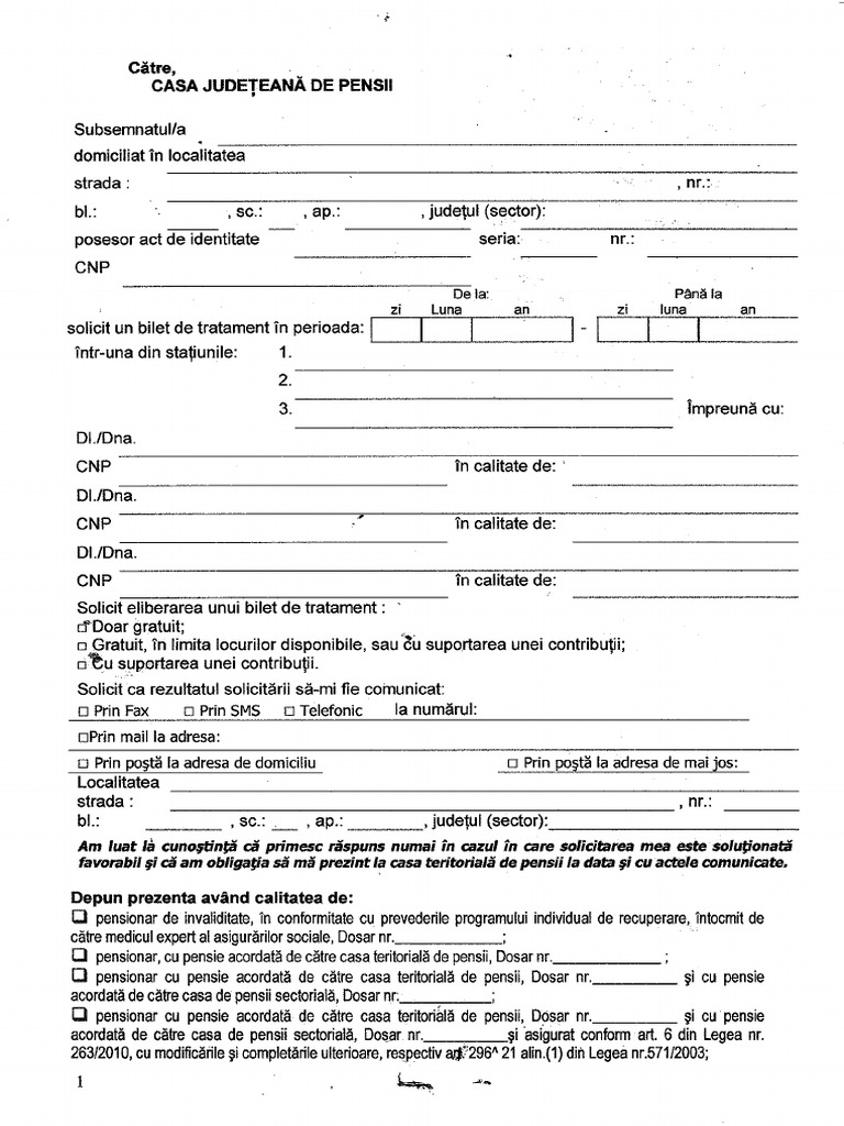 Cerere Concediu Pensie | PDF