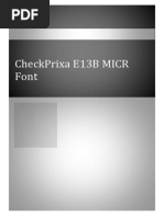 MICR E13B Font For Check Printing | PDF | Banking | Typography