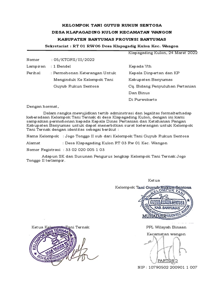 Kelompok Tani Guyub Rukun Sentosa | PDF