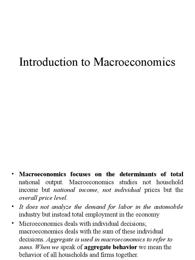 Introduction To Macroeconomics | PDF | Macroeconomics | Inflation