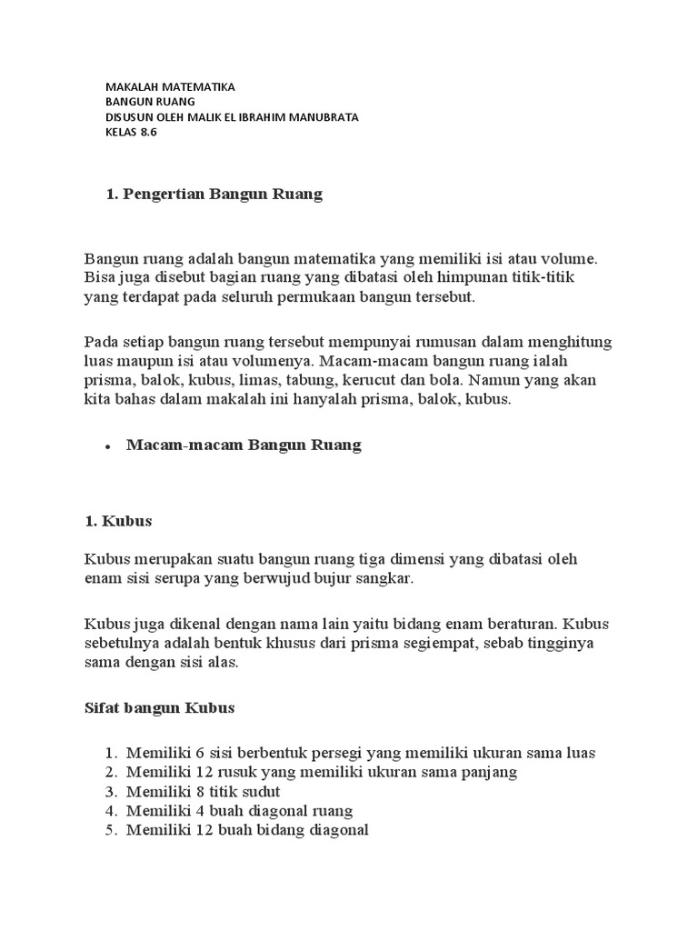 Makalah Matematika | PDF | Seni & Disiplin Bahasa | Metode & Bahan Ajar