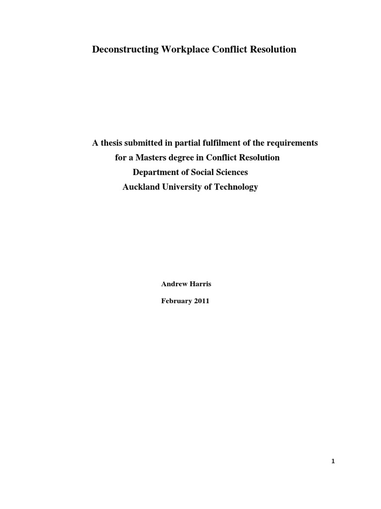Deconstructing Workplace Conflict Resolution | PDF | Alternative Dispute Resolution | Mediation