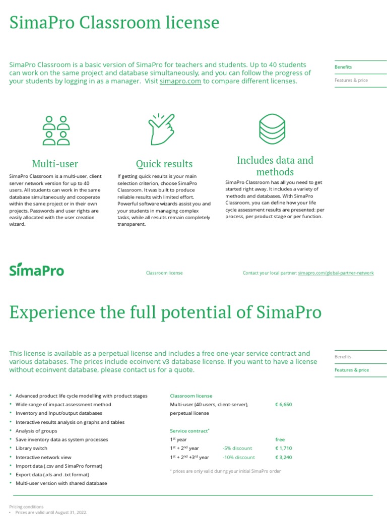 Simapro Classroom Pdf Databases Clientserver Model 