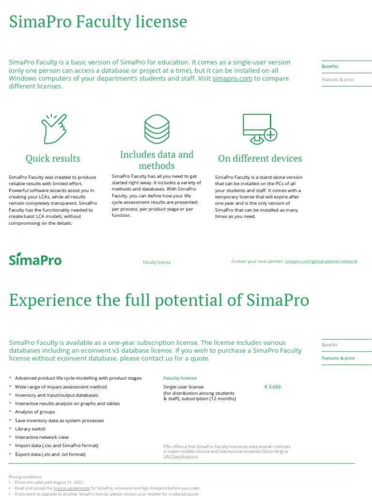 SimaPro Faculty | PDF | Life Cycle Assessment | Databases