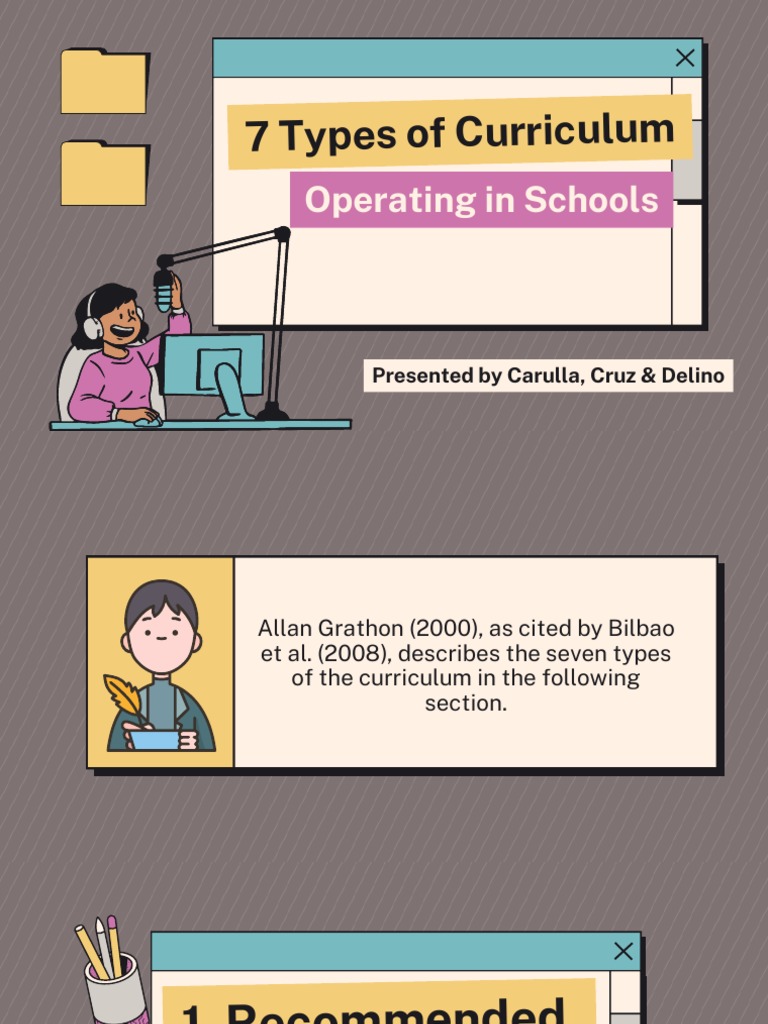 7 Types of Curriculum The Teacher As A Curricularist... | PDF ...
