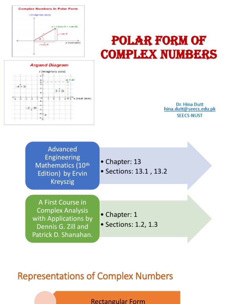 Polar Form of A Complex Number | PDF | Complex Number | Cartesian ...