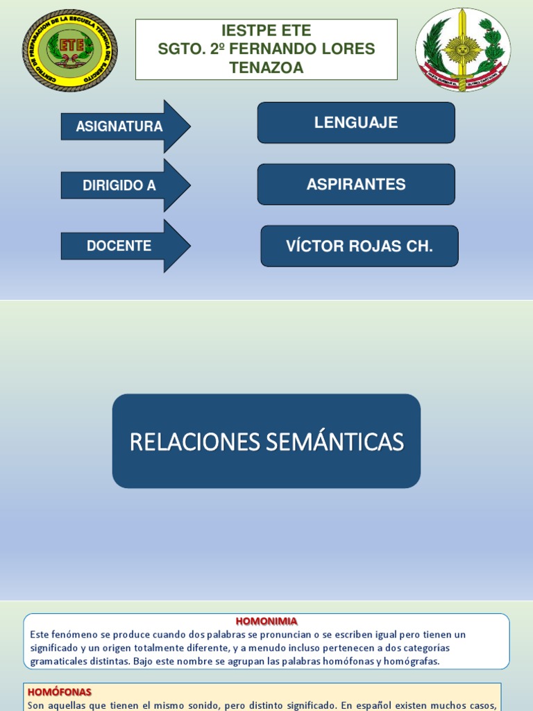 Relaciones Semánticas | PDF
