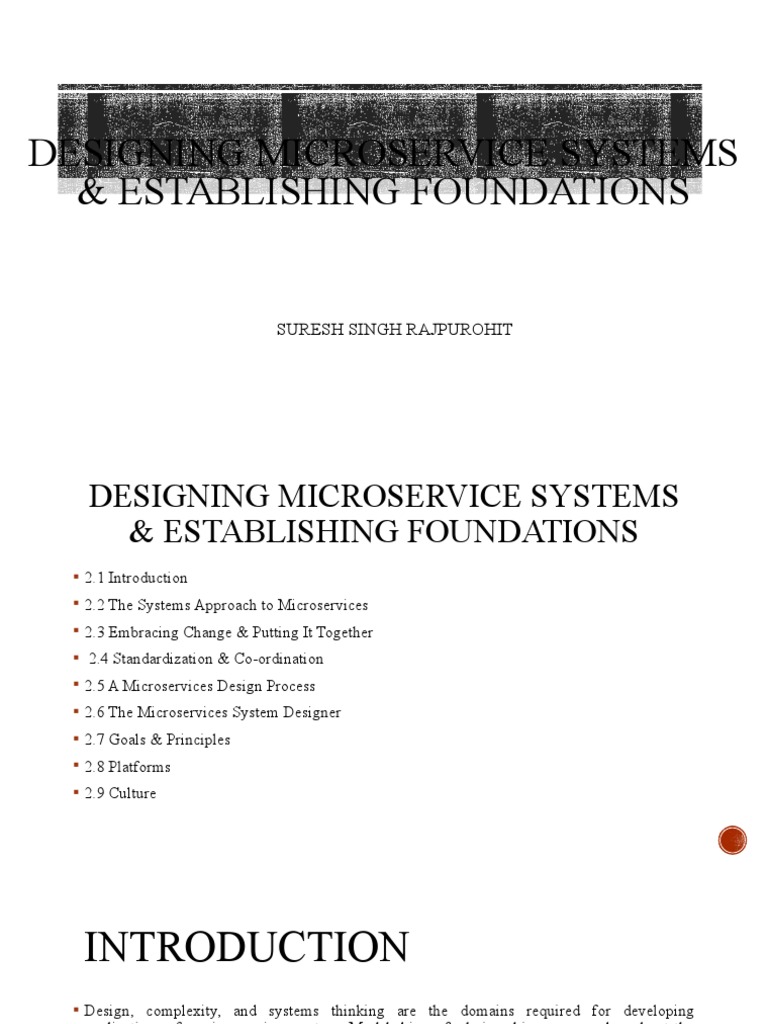 Designing Microservice Systems & Establishing Foundations 4 | PDF | Cross Platform Software ...