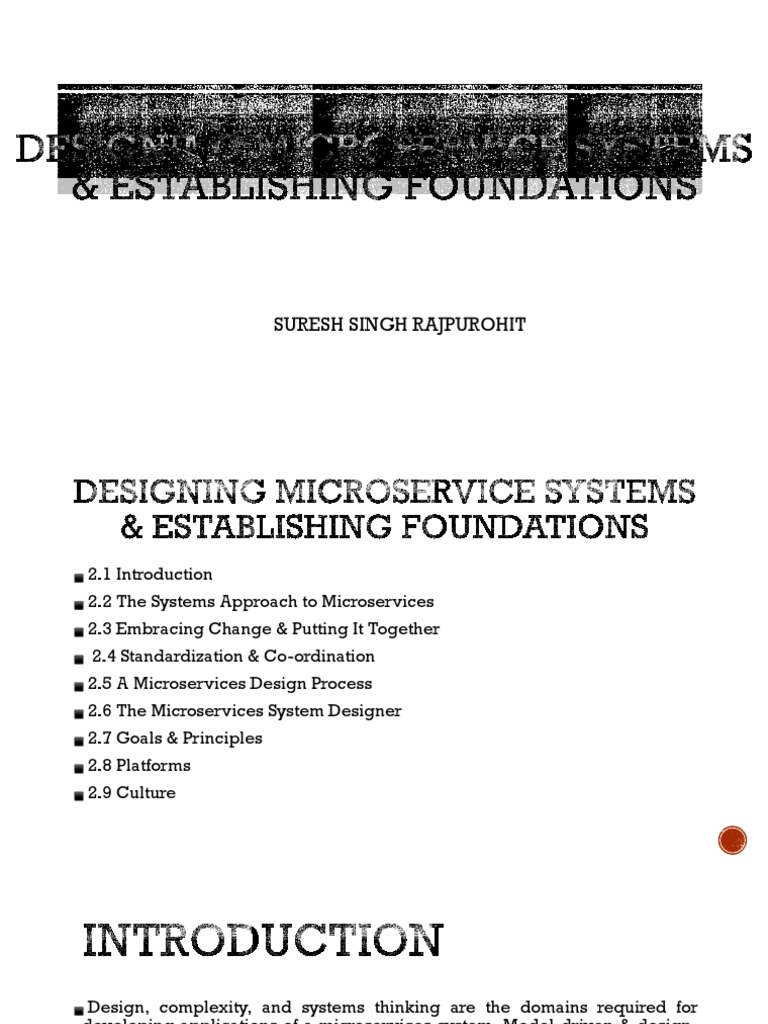Designing Microservice Systems & Establishing Foundations | PDF ...