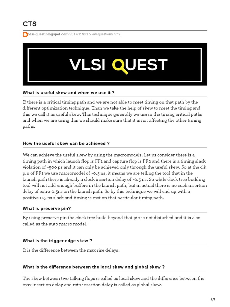 What Is Useful Skew and When We Use It ? | PDF | Latency (Engineering ...