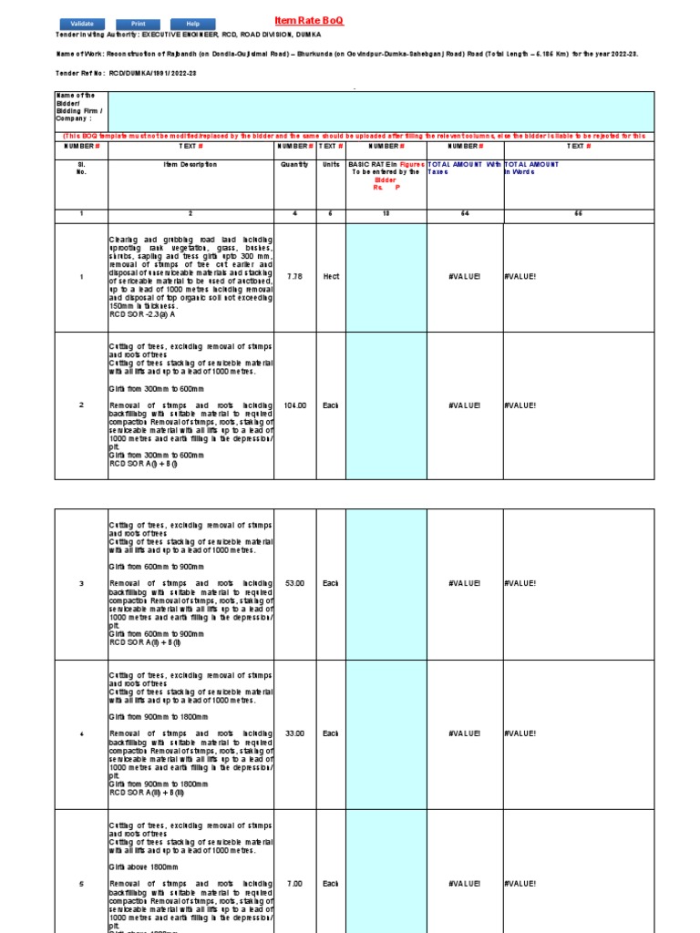 Boq 84003 | PDF | Concrete | Asphalt