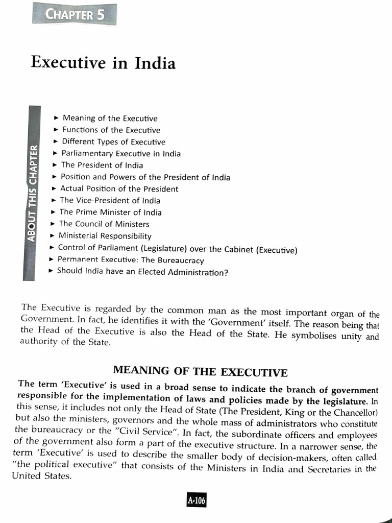 Executive in India | PDF | Voting | Impeachment