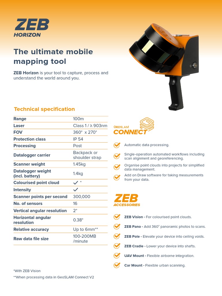 ZEB Vision: Specs & Capabilities | PDF