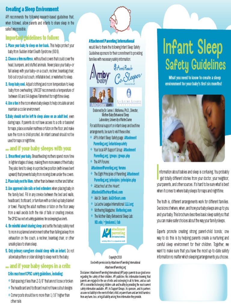 API Infant Sleep Safety Brochure | PDF | Breastfeeding | Infants