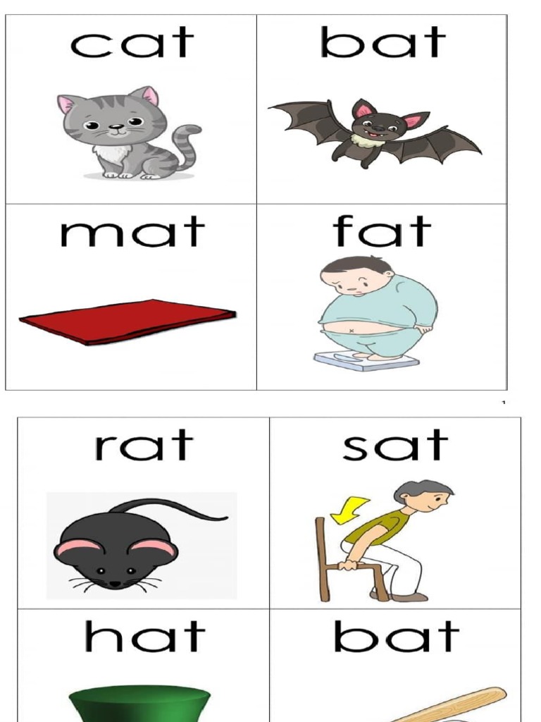 CVC English Words For G1 | PDF