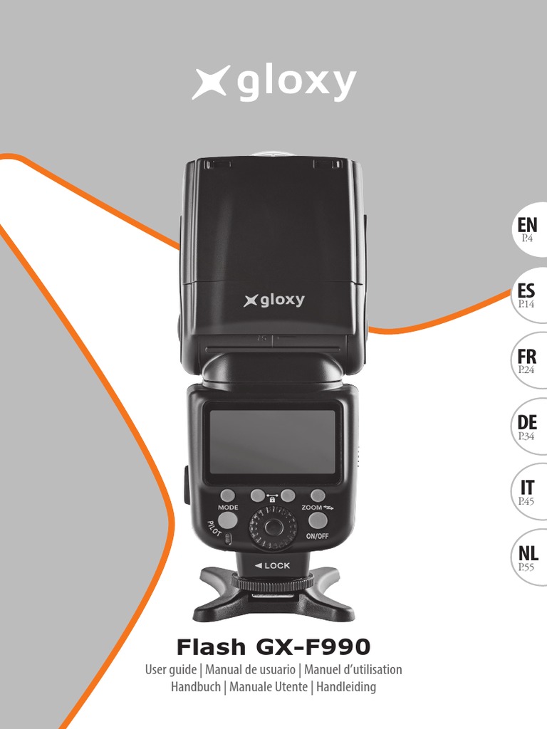 Manual de usuario Flash Gloxy GX-F1000 | PDF | Flash (fotografía ...