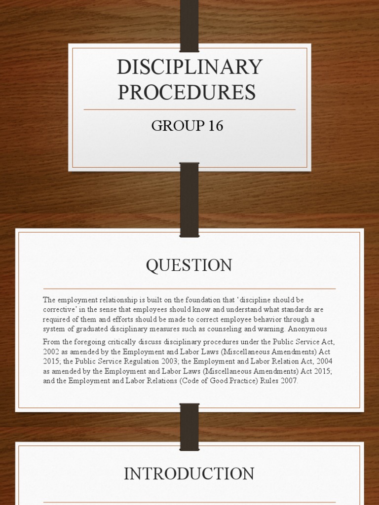 DISCIPLINARY PROCEDURES | PDF | Employment | Disciplines