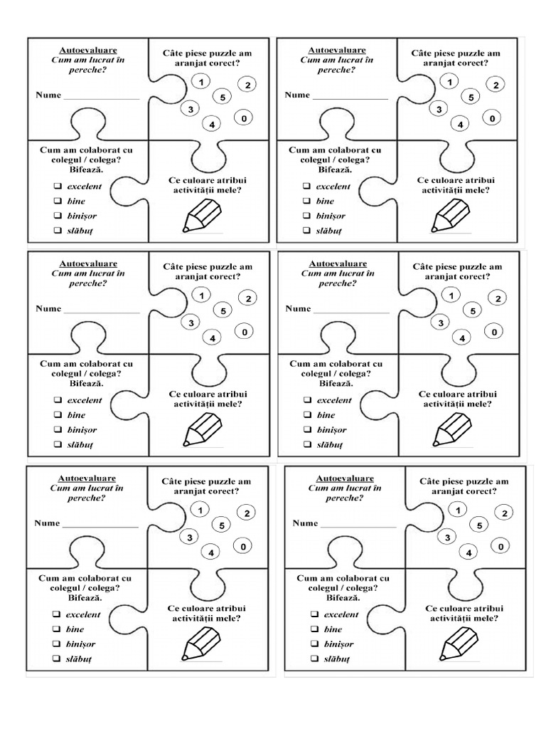 5 - PUZZLE Autoevaluare | PDF
