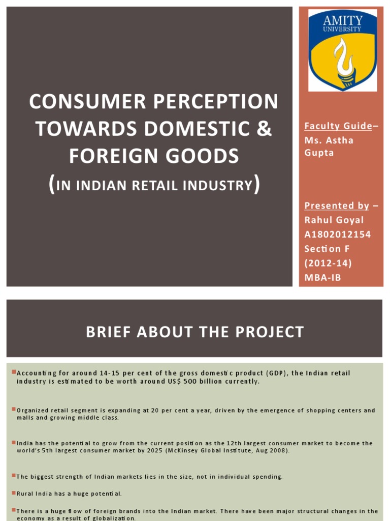 Consumer Perception Towards Domestic & Foreign Goods | PDF | Brand ...