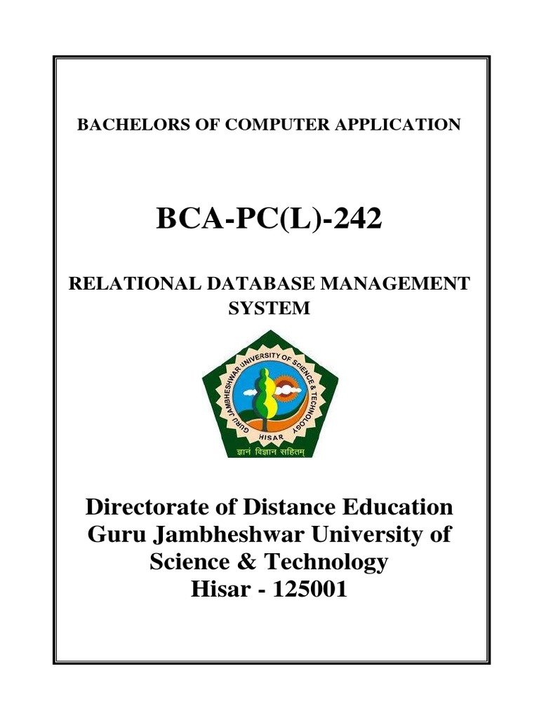 RDBMS | PDF | Relational Database | Databases RDBMS | PDF | Relational Database | Databases