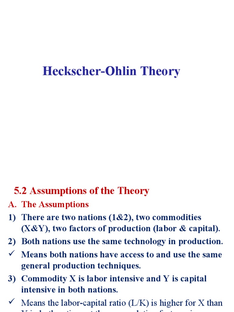 Heckscher-Ohlin Theory | PDF | Microeconomics | Business Process