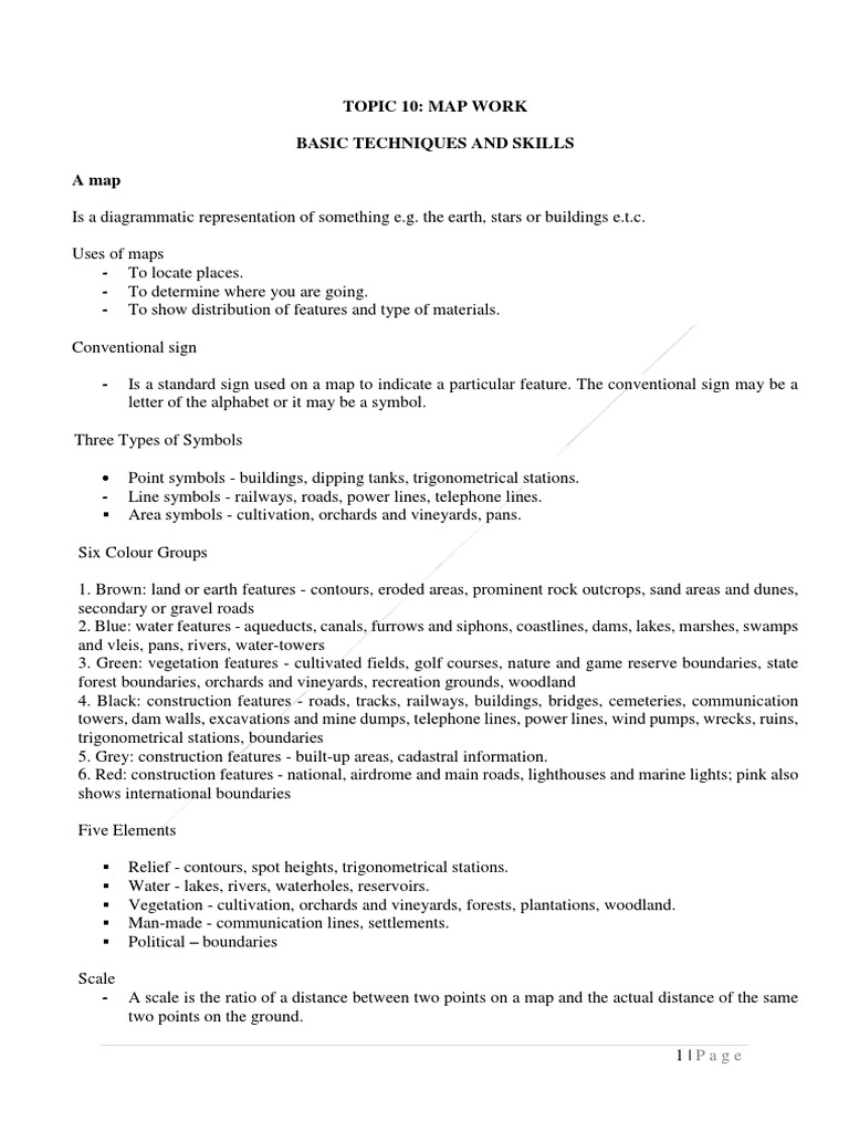 Map Work O'level | PDF | Slope | Area