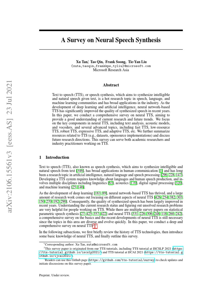 Neural Speech Synthesis | PDF | Speech Synthesis | Deep Learning