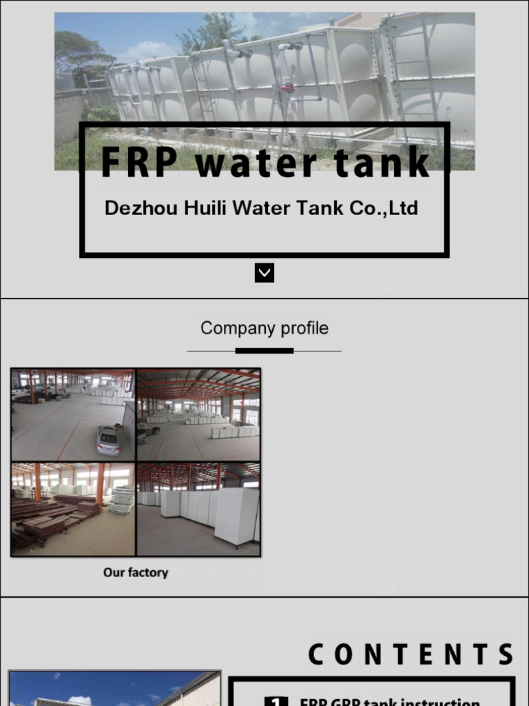 Huili FRP GRP Water Tank Catalogue | PDF