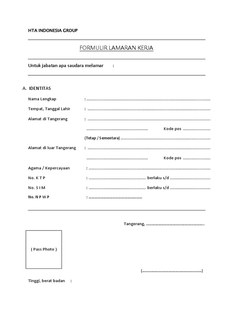 HTA New Employee Form | PDF