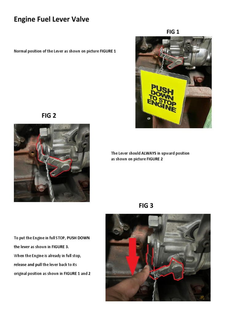 Engine Fuel Lever and Battery Guide | PDF | Pump | Energy Technology
