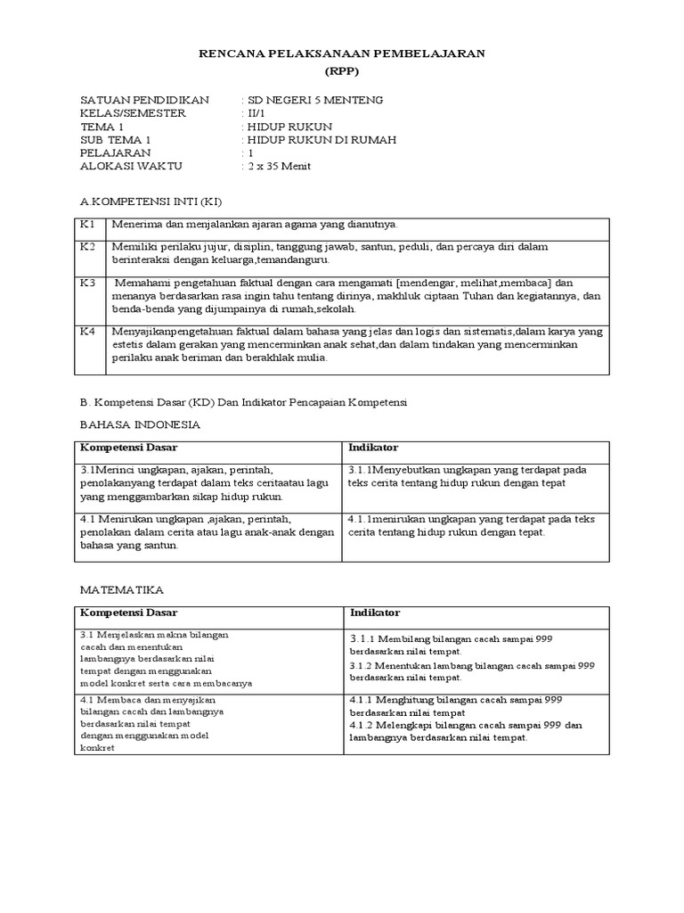 RPP Nina 18 Juli 22 | PDF