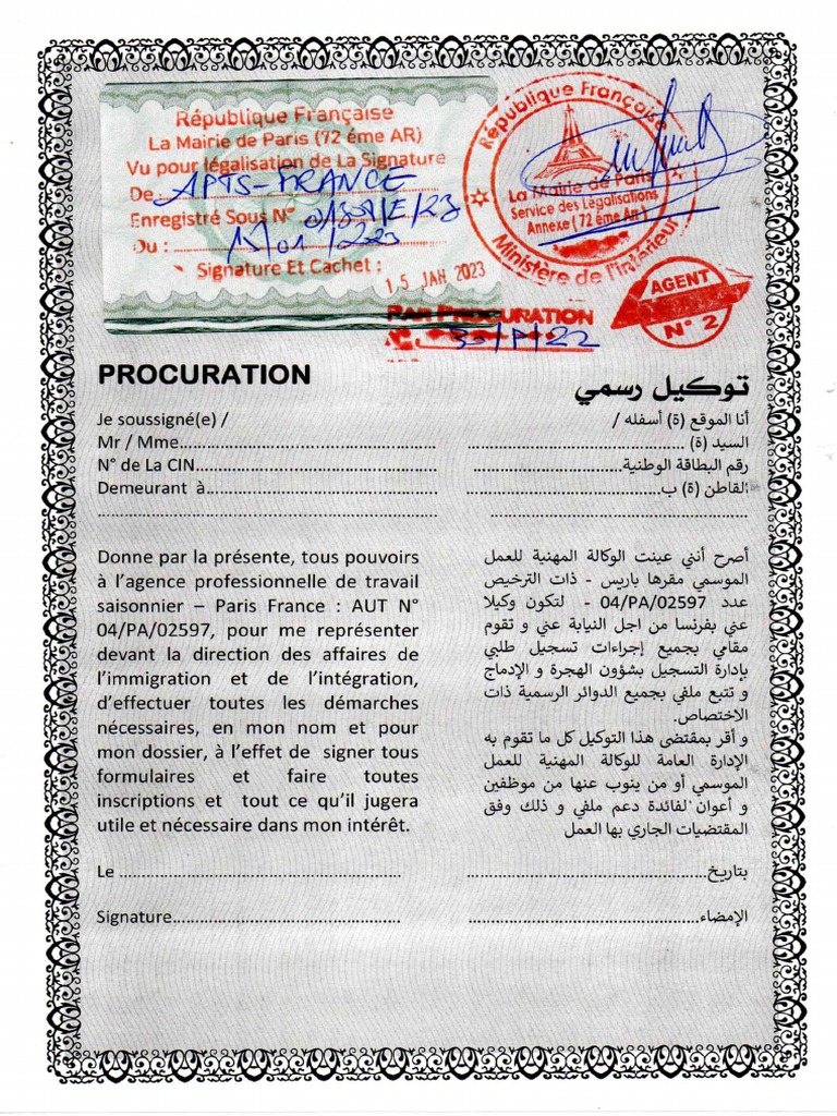 Procuration Aptsf | PDF