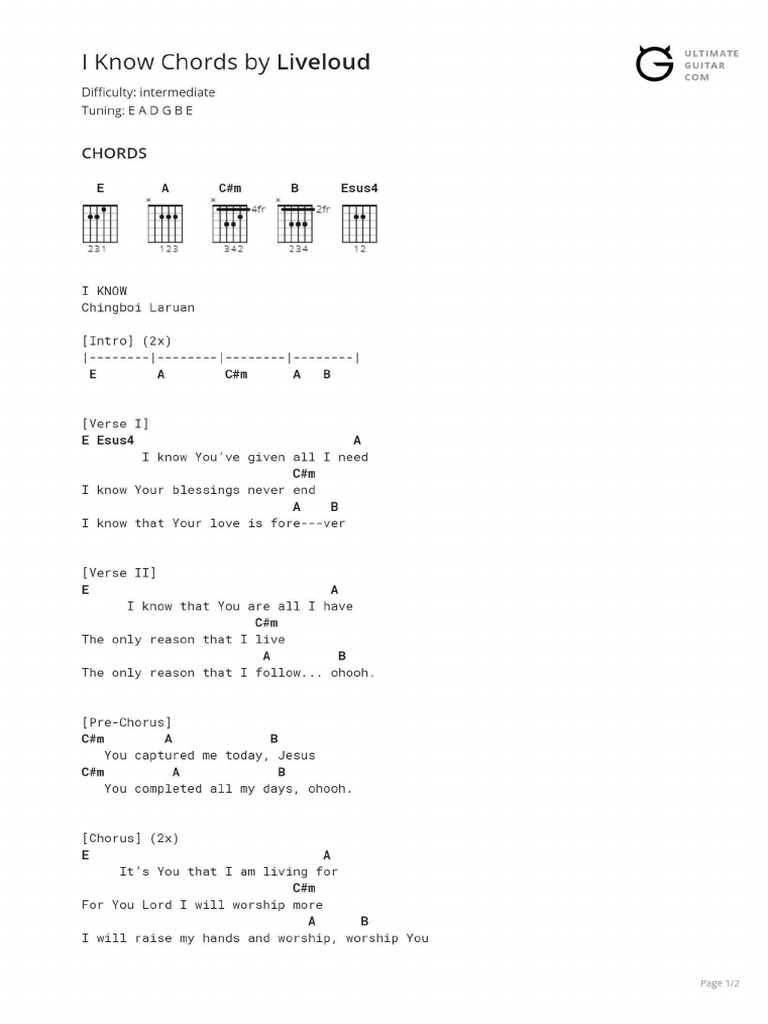 I Know Chords | PDF