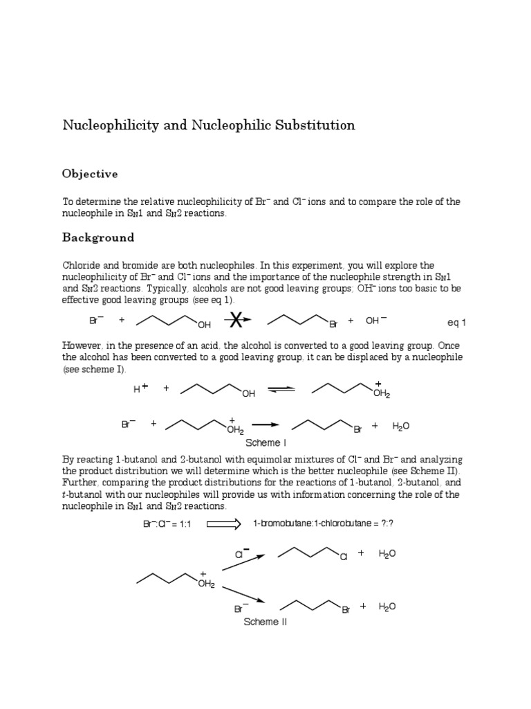 Nucleophilicity of CL and BR | PDF