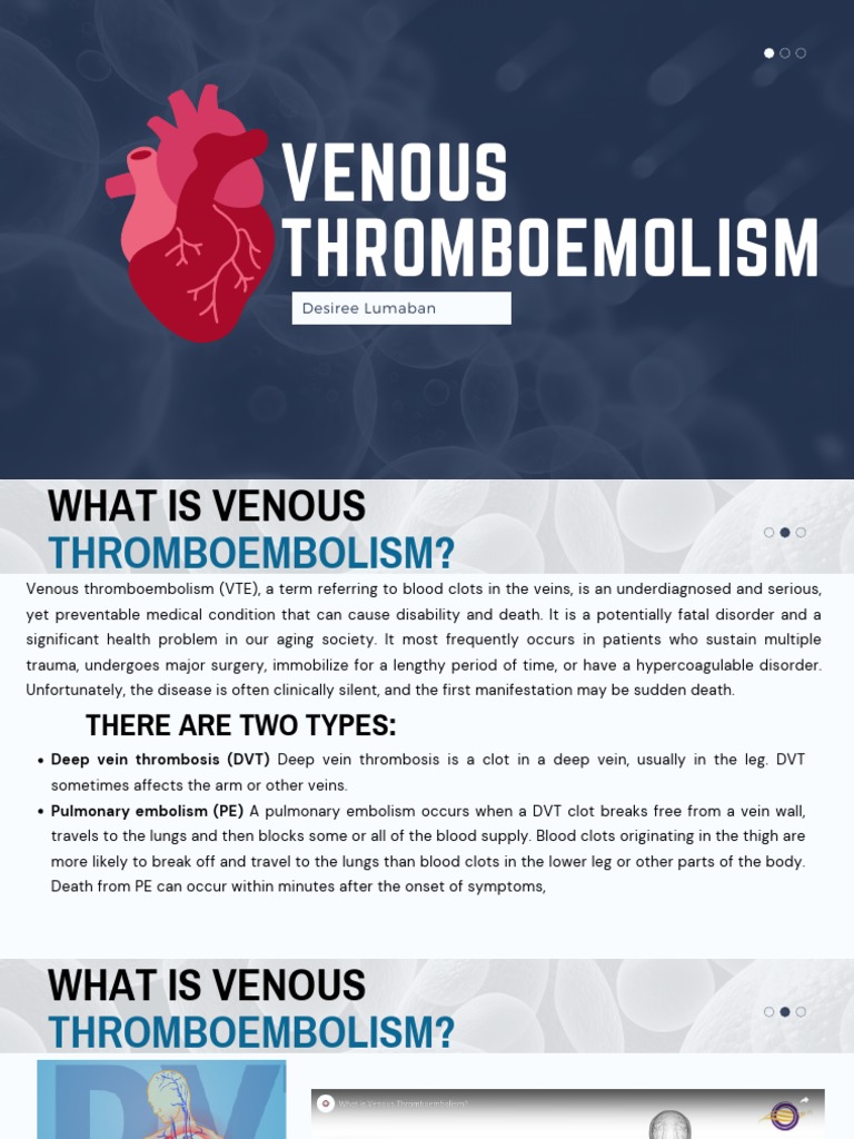 Venous Thromboembolism Lumaban | PDF | Thrombosis | Vein