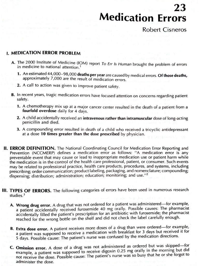 Medication Error | PDF