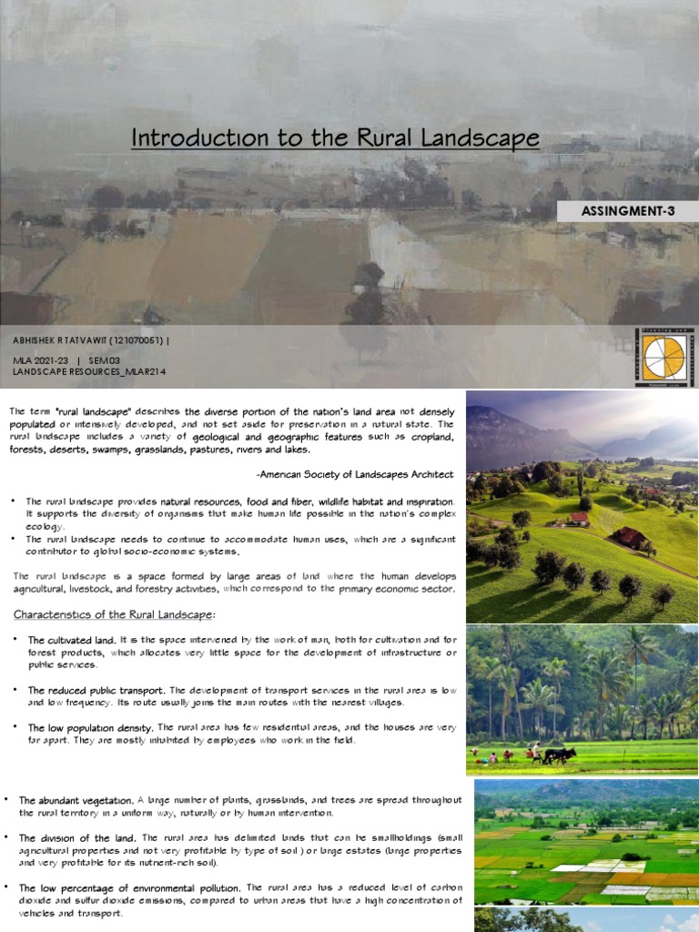Introduction of Rural Landscape - Assingment - 3 (25082022) - Abhishek ...
