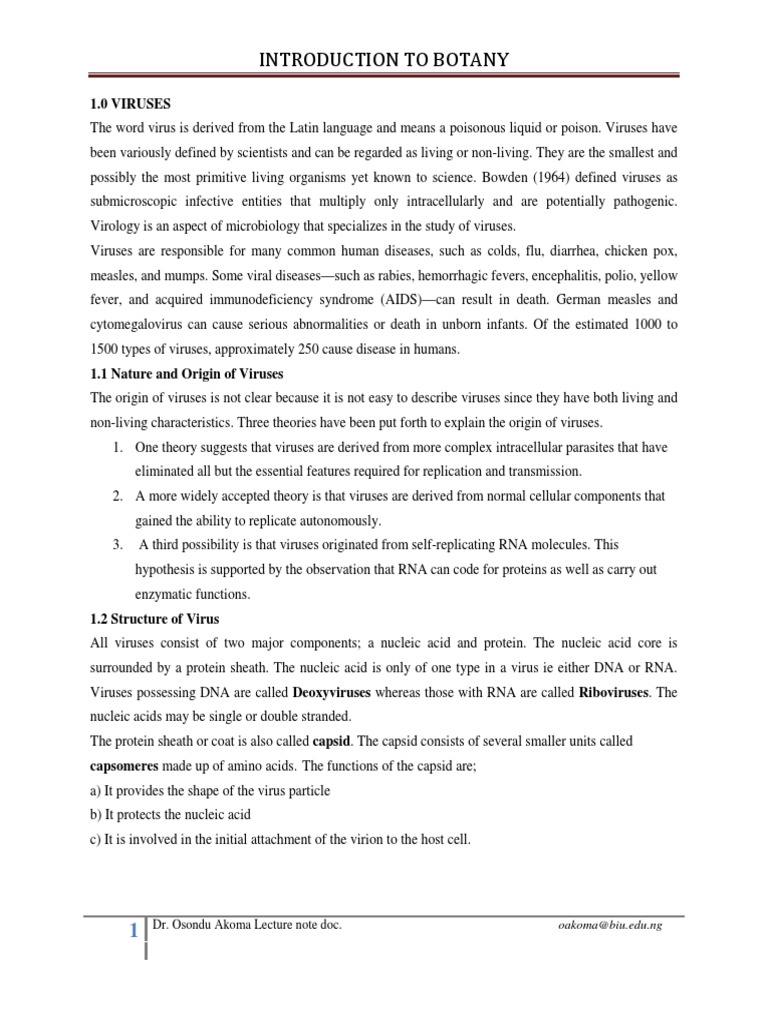 Bot 111 Module 1 | PDF | Fungus | Virus