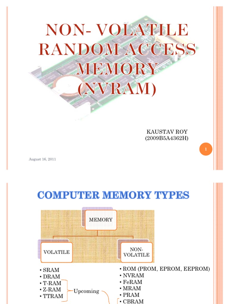 Nvram Presentation | PDF | Computer Memory | Ferroelectricity
