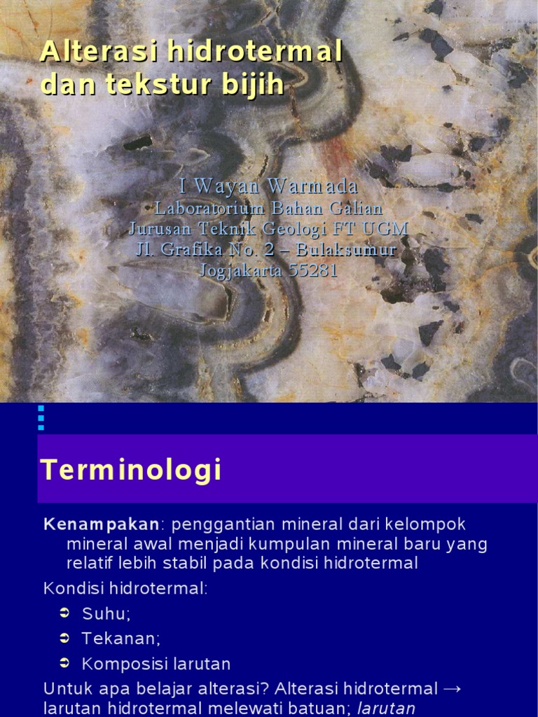 Alterasi Hidrotermal Dan Tekstur Bijih | PDF