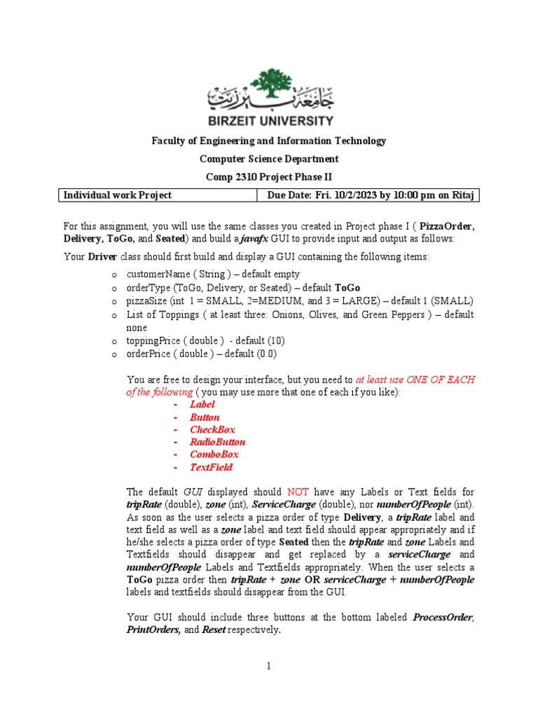 Comp2310 Project Phase II | Download Free PDF | Graphical User Interfaces | Computer Program