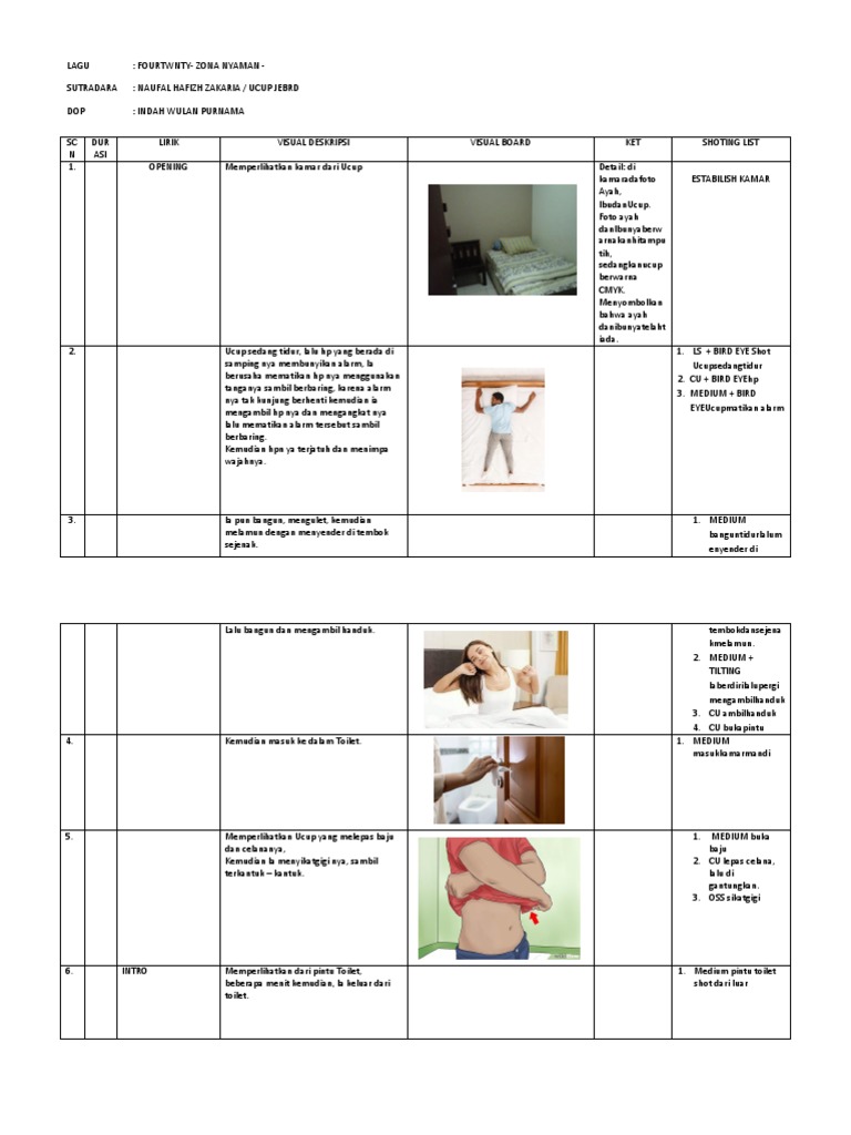 Contoh Shot List Film Pendek Ucup | PDF