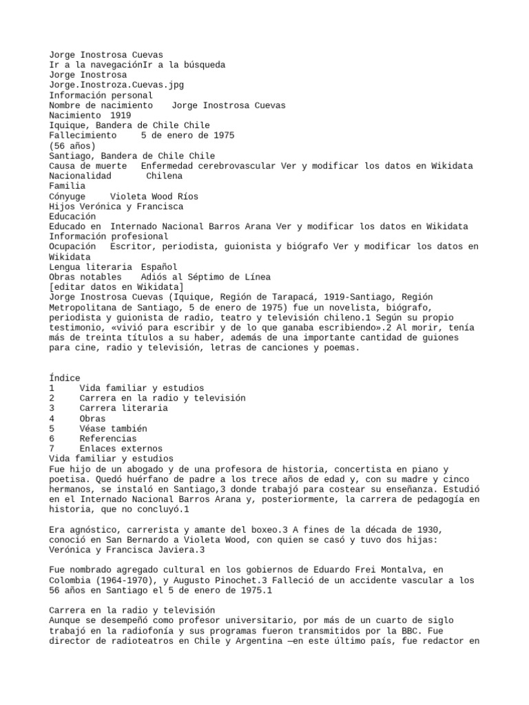 Jorge Inostrosa Cuevas | PDF