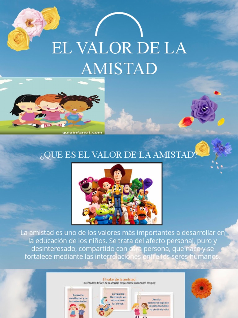 El Valor de la Amistad en Niños | PDF | Relaciones personales, crianza ...