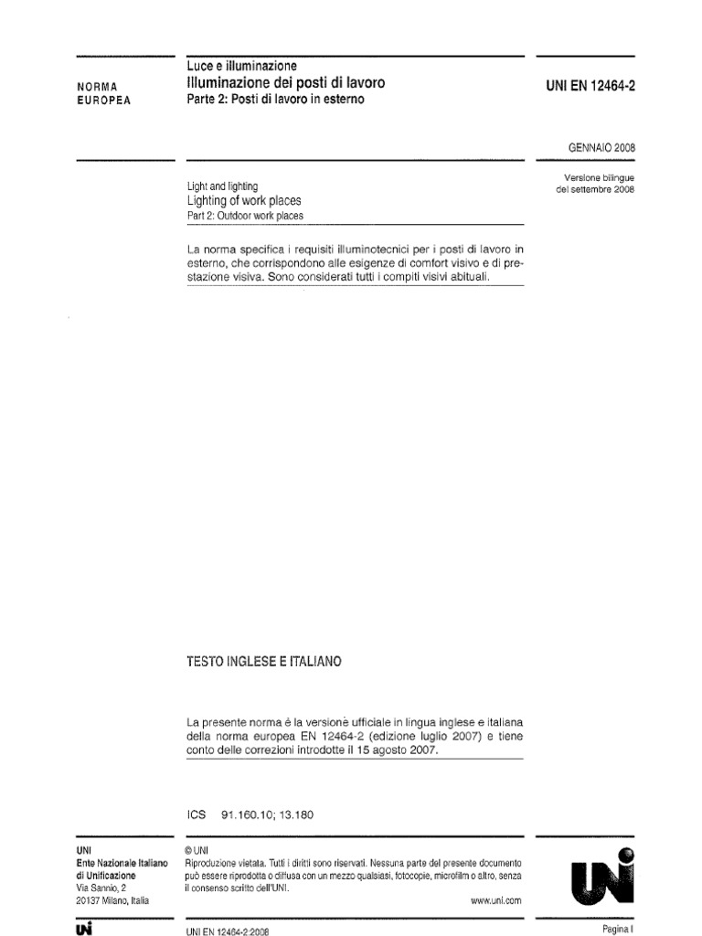 Uni en 12464-2 | PDF