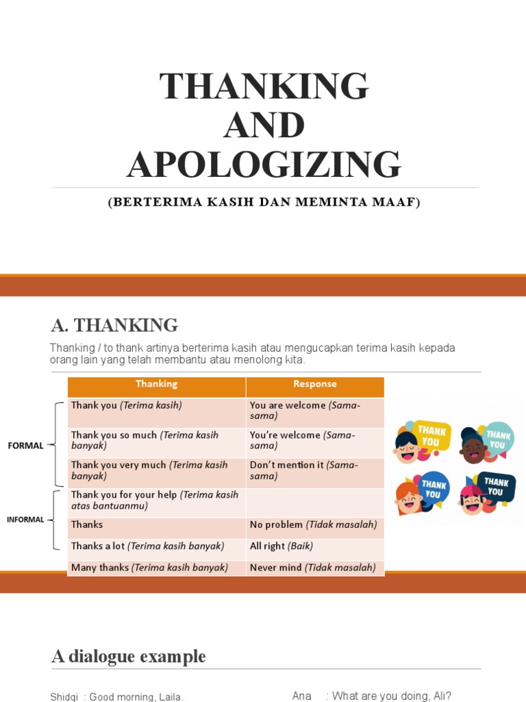 Thanking and Apologizing Guide | PDF | Self-Improvement