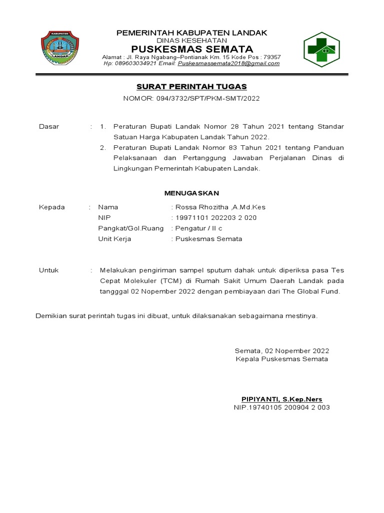 Surat Tugas TB | PDF