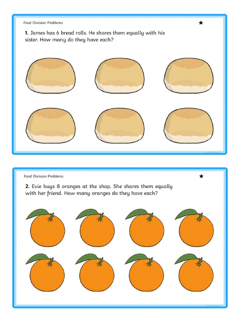 T N 4966 Differentiated Food Division Problems Ver 2 | PDF