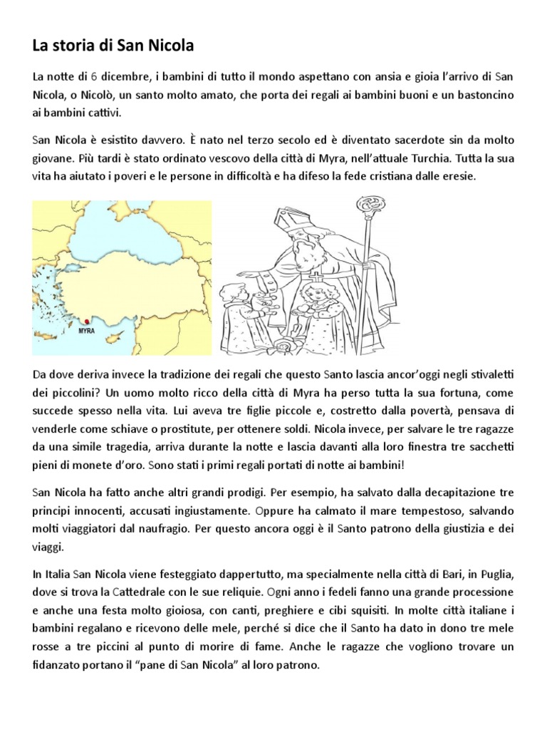 La Storia Di San Nicola | PDF